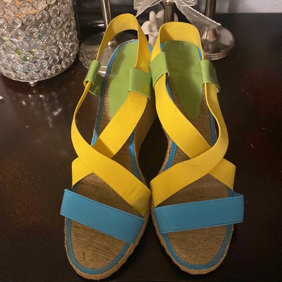 Lauren Ralph Lauren | Shoes | Unique Ralph Lauren Multi Color Wedges ...